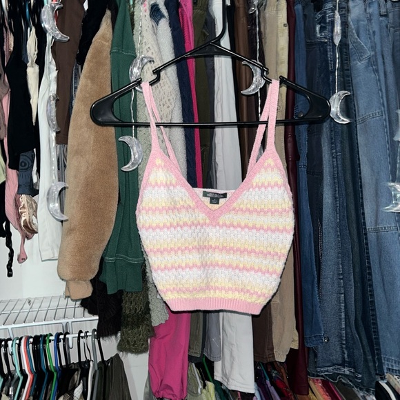 wild fable | Tops | Crochet Pastel Cropped Tank Top Small | Poshmark